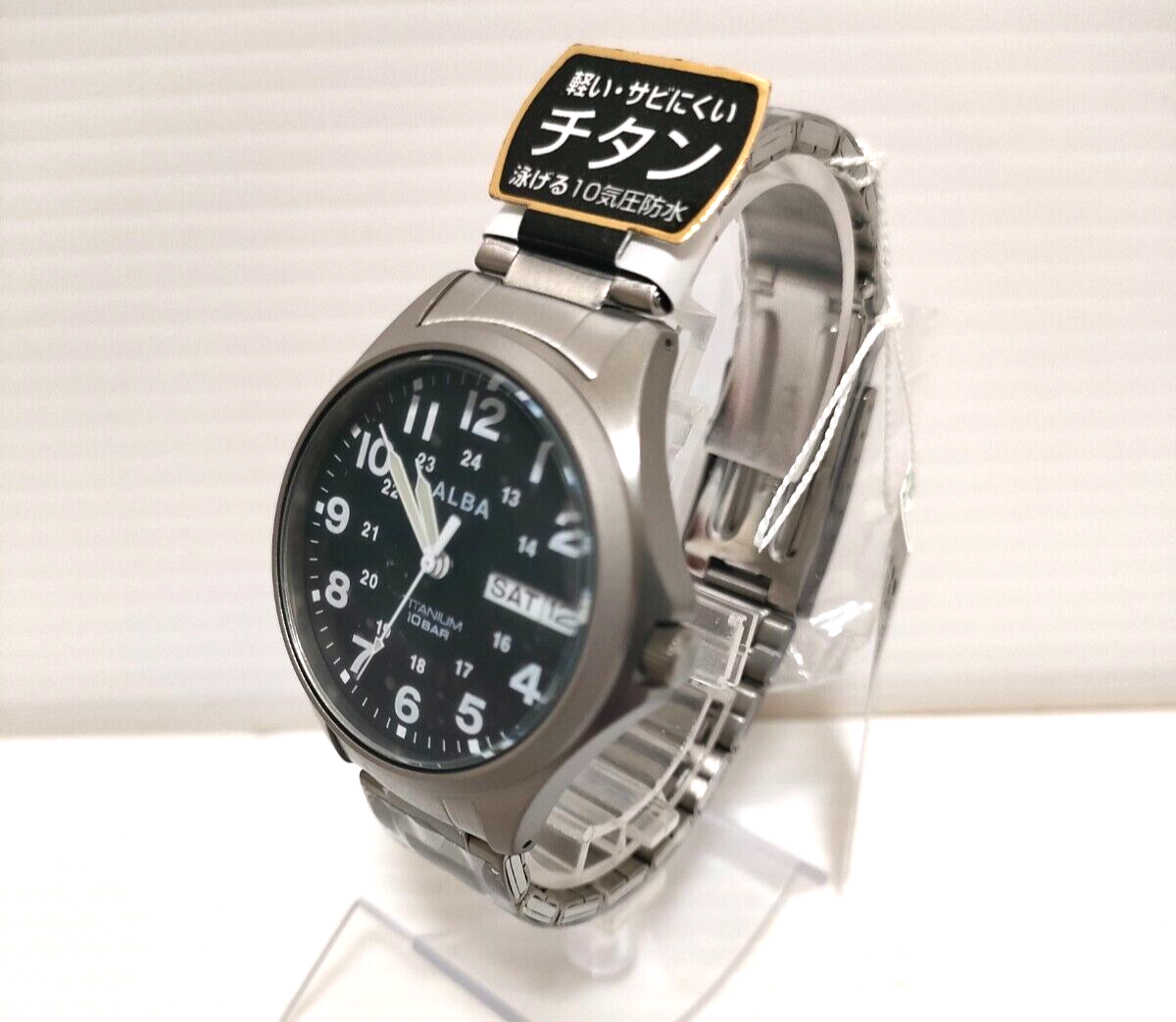 SEIKO AQPJ402 Watch ALBA Quartz Titanium Sporty Waterproof 10 ATM Men's ...