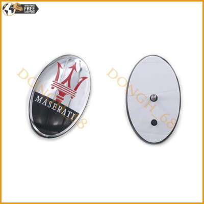 For Maserati Ghibli GT Car Front Hood Emblem Sticker Decal Black Badge ...