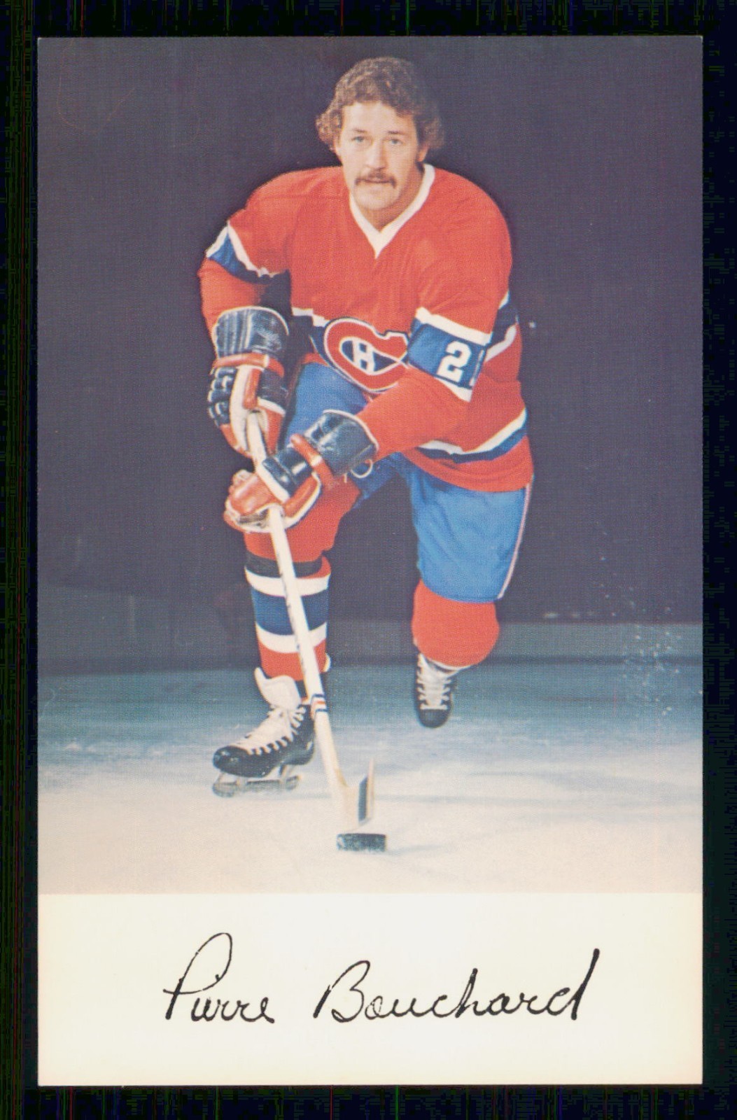 1977-78 MONTREAL CANADIENS POSTCARD PIERRE BOUCHARD INV J9042 | eBay