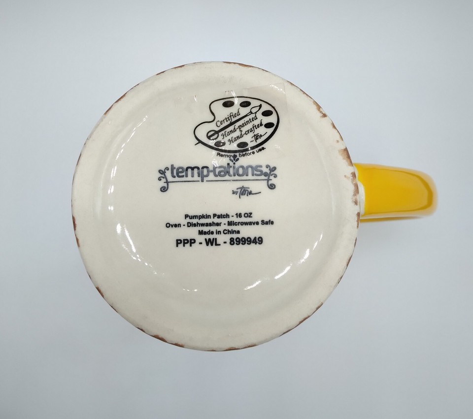 Temptations by Tara Pumpkin Patch 16 Oz Mug, Spoon, And Lid | eBay