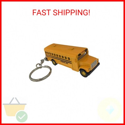 KiNSFUN Classic Mini School Bus 2.5 Inches Die Cast Metal Model Key ...