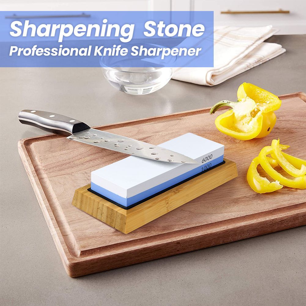 Dual Whetstone Waterstone Knife Sharpening Water Wet Stone Sharpener ...