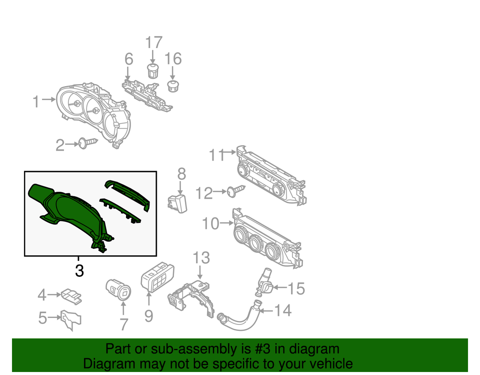Genuine Mazda Cluster Bezel KJL1-55-420-02 | eBay