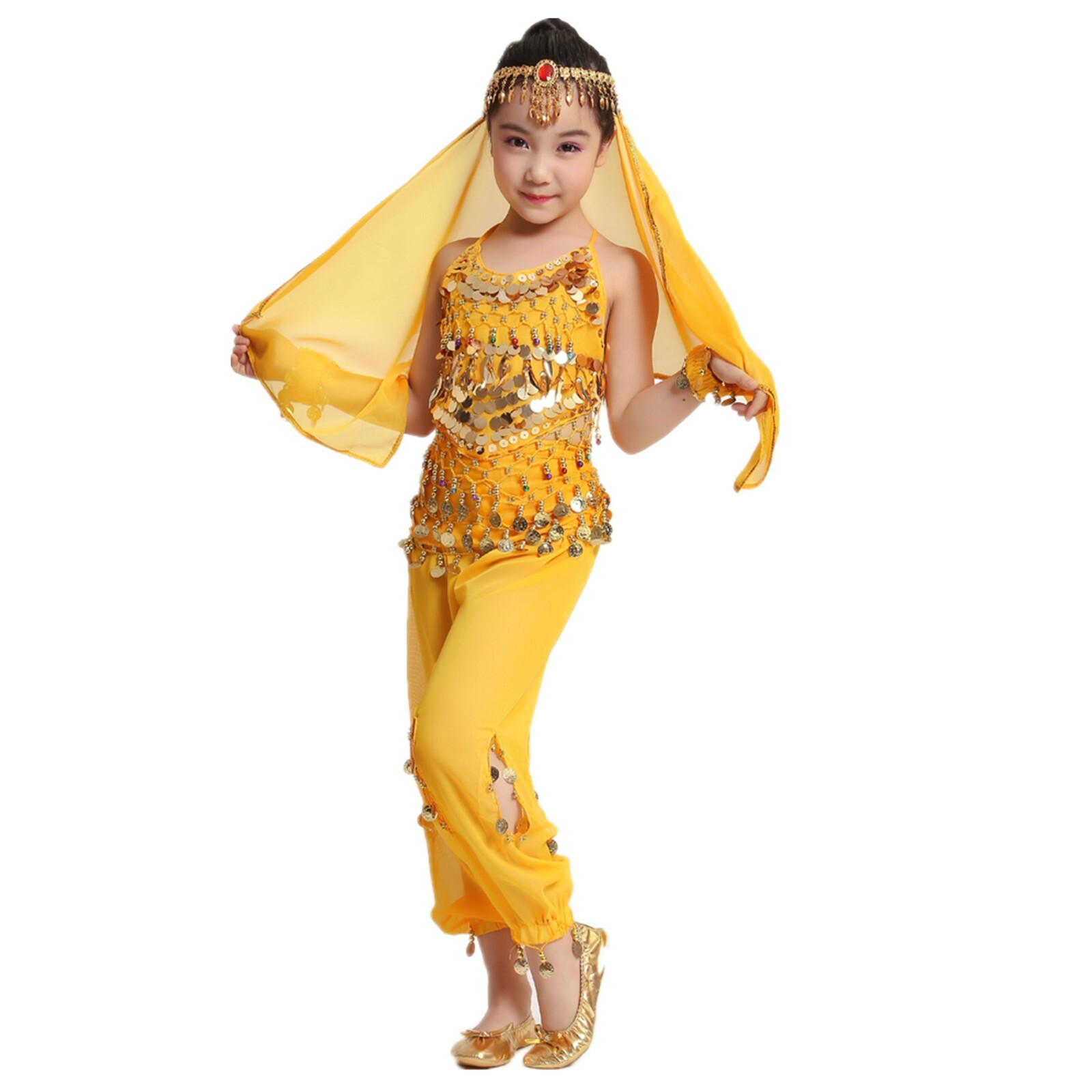 New Girls' Belly Dance Costume Set Halloween Costume Dance Costume Set ...