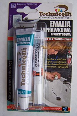 Technicqll Two Part Bath Enamel Repair Kit Fix Scratch Crack Chip ...