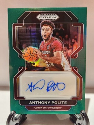 2022 Panini Prizm Draft Picks GREEN Prizm Anthony Polite RC #DP-APO FSU ...
