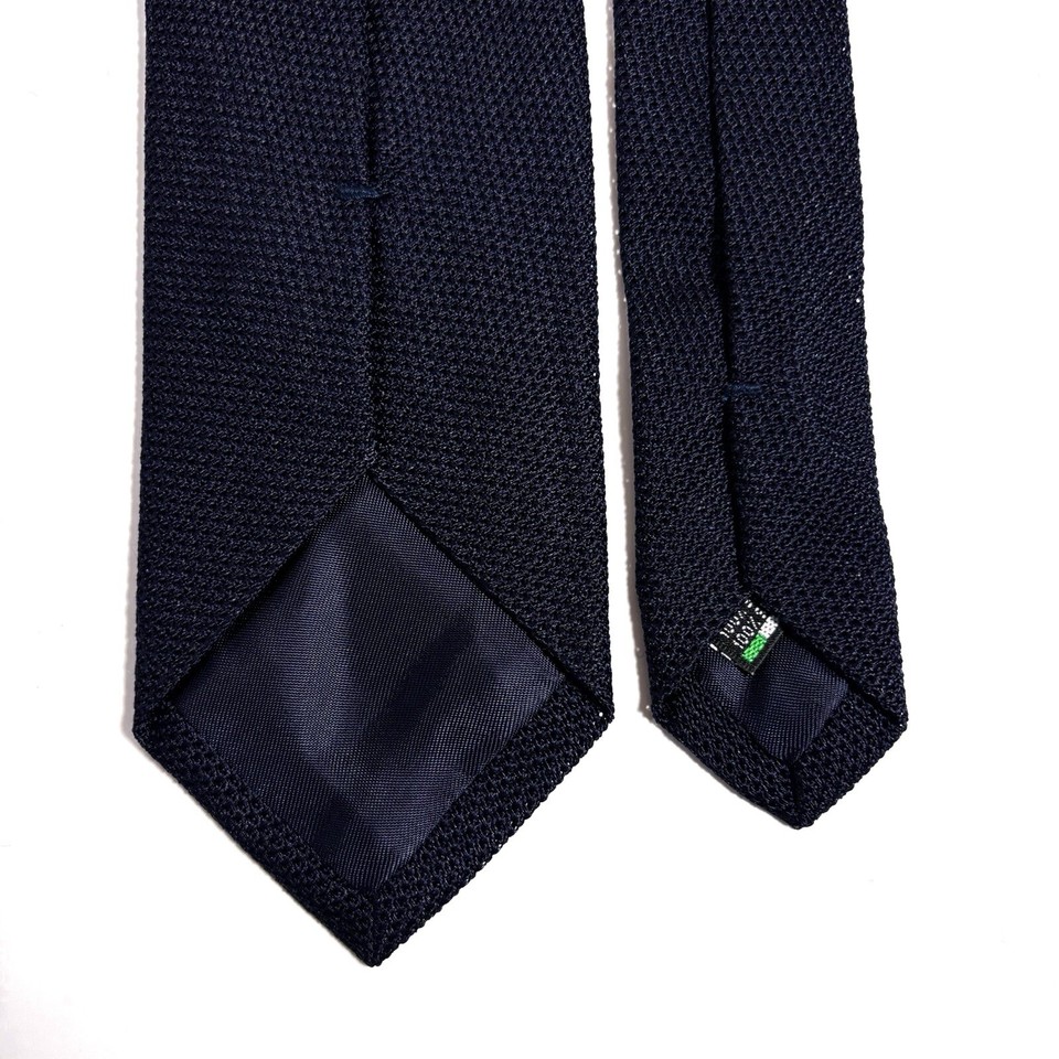 Midnight Blue Silk Grenadine Tie (Garza Fina) Handmade in Italy) | eBay