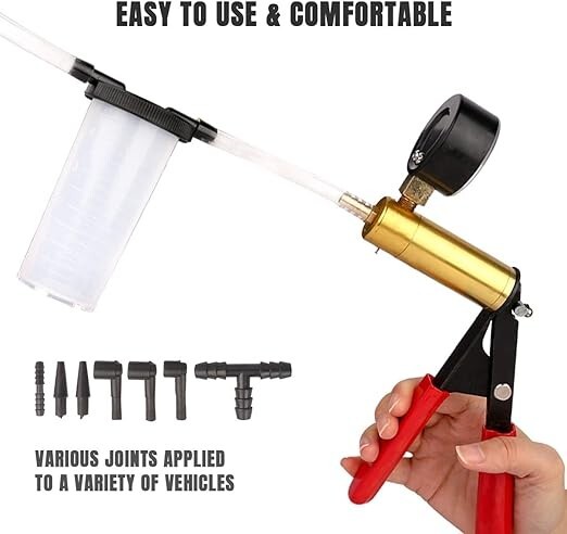 Hand-Held Brake Bleeder Tester Set Bleed Kit Car Motorbike Bleeding ...