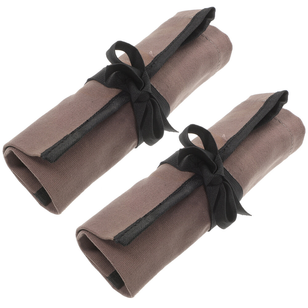 2 Pcs Chisel Bag Heavy Duty Canvas Tool Storage Roll up Toolkit | eBay