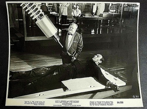 SEAN CONNERY AS JAMES BOND 007 (GOLDFINGER) ORIG,1964 PHOTO LASER SCENE ...