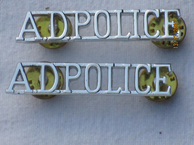 Adpolice,Army Depot Police Cyprus,Shoulder Titles,Anodised Aluminium ...