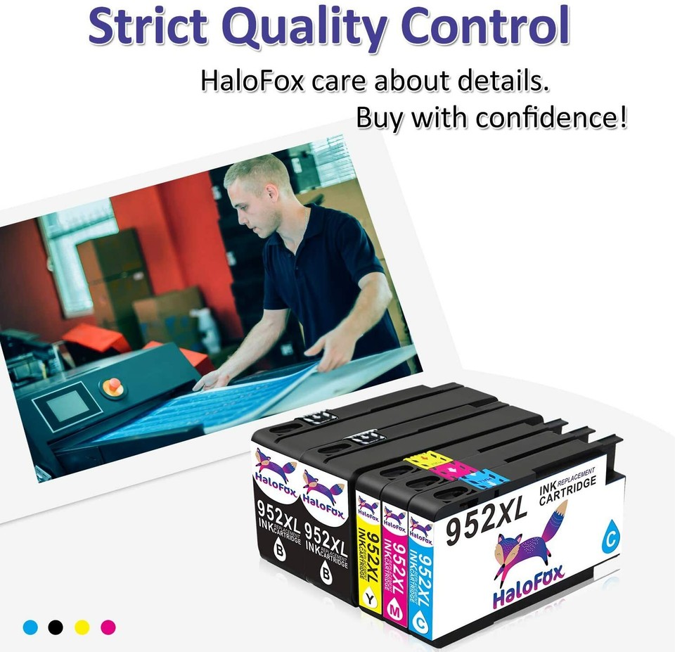 5x 952XL Ink Cartridge for HP OfficeJet Pro 7740 7730 8200 8710 8714 ...