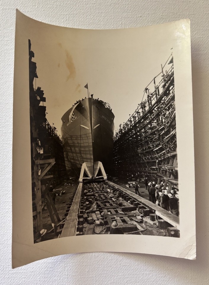 WW2 Era Pacific United Vitory Ship Dry Dock Launch Christening Photo | eBay