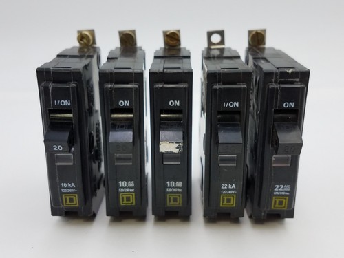 Square D QOB120 Circuit Breaker 20A 1P 120/240V QOB QOB-120 20 Amp 1 ...