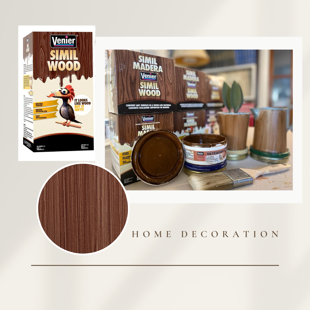 Venier Wood Look Paint Mahogany - Wood Effect Paint and Primer - 25.36 ...