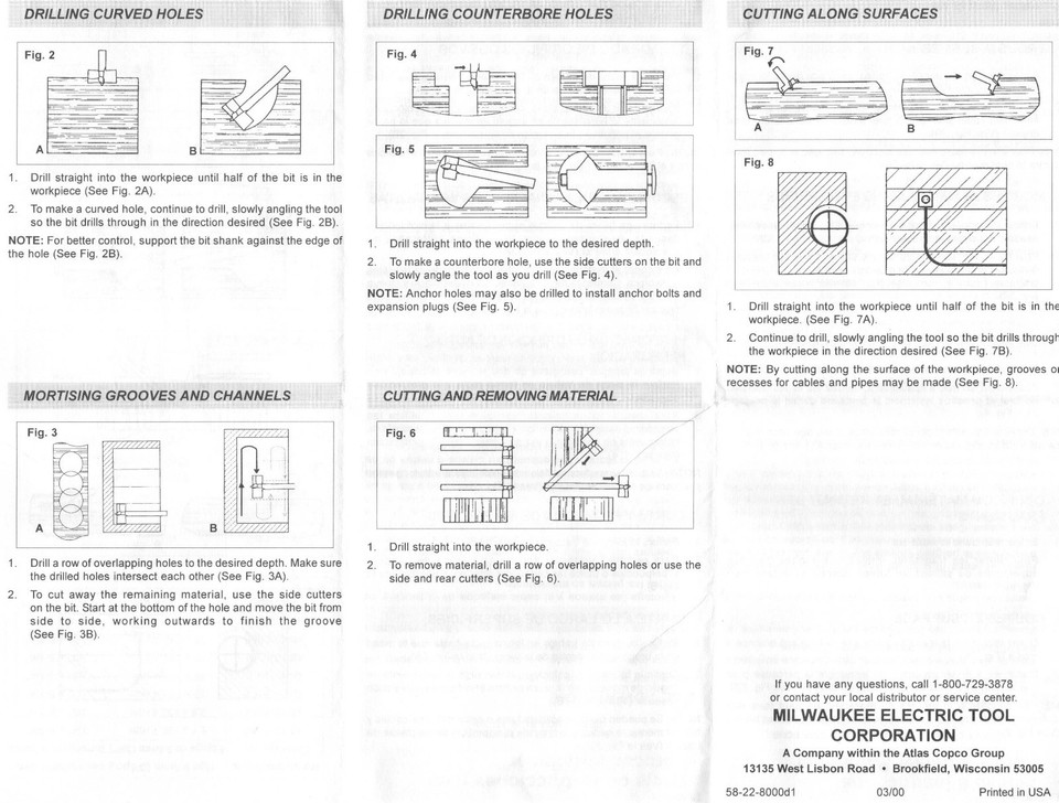 MILWAUKEE 3 PIECE PATHFINDER / FORSTNER DRILL BIT SET-MORTISES GROOVES ...
