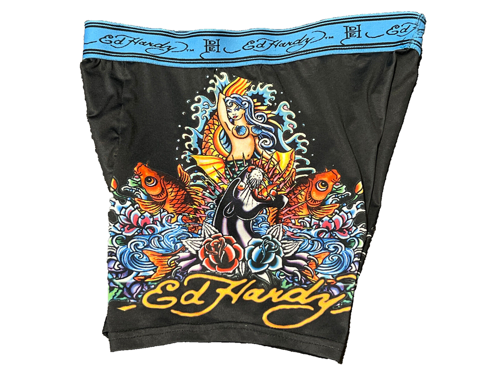 ONE (1) Ed Hardy Size Small Men's Underwear Mermaid Koi Fish Wraparound ...