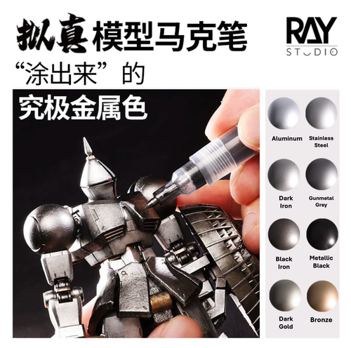 Aluminum Metallic Markers by Ray Studio for Gunpla | Military Models ...