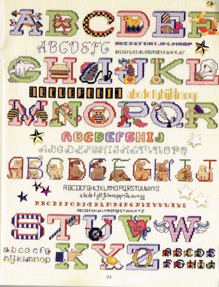Ultimate Alphabet Book 100 Alphabets Designs Cross Stitch 1992 VTG ...