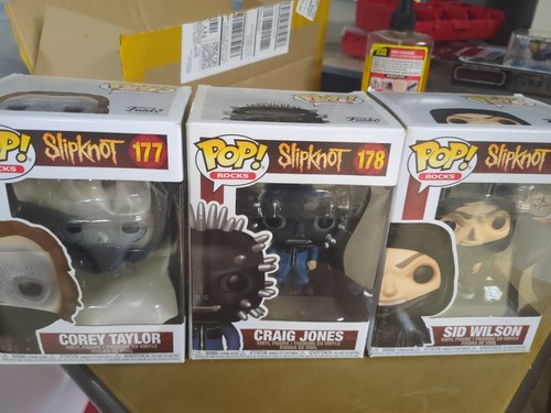 Slipknot Funko POP! #177-179 Set Of 3 - Corey Taylor/Craig Jones/Sid ...