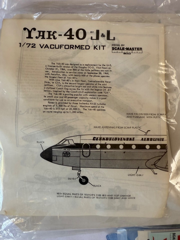 LOT OF 3 J J & L MODELS 1/144 & 1/72 VAC KITS | eBay