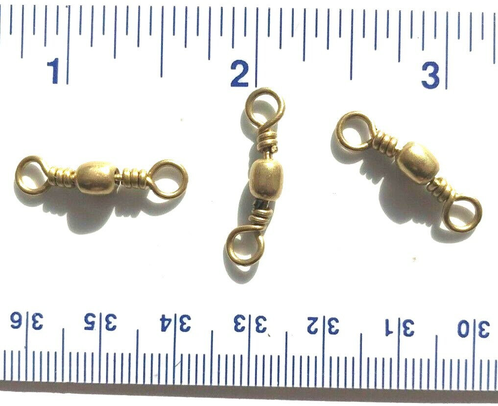 100 Super Strong GT Brass Barrel Swivels size 3 (79 lb test) | eBay