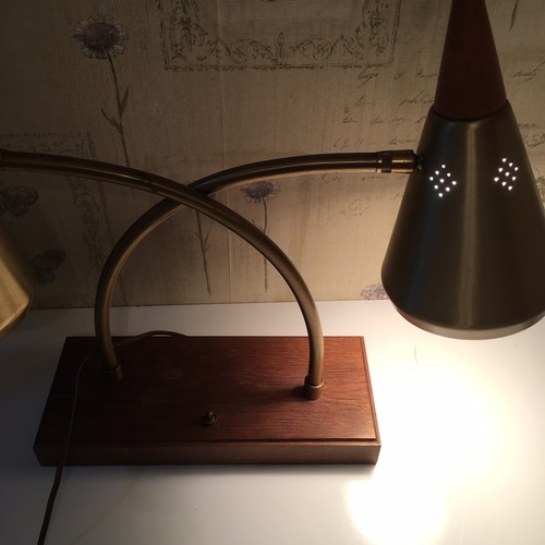 Vintage MCM Double Atomic Bullet Table Lamp | eBay