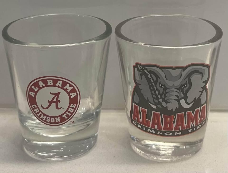 University of Alabama Shot Glass Lot of 2 | eBay