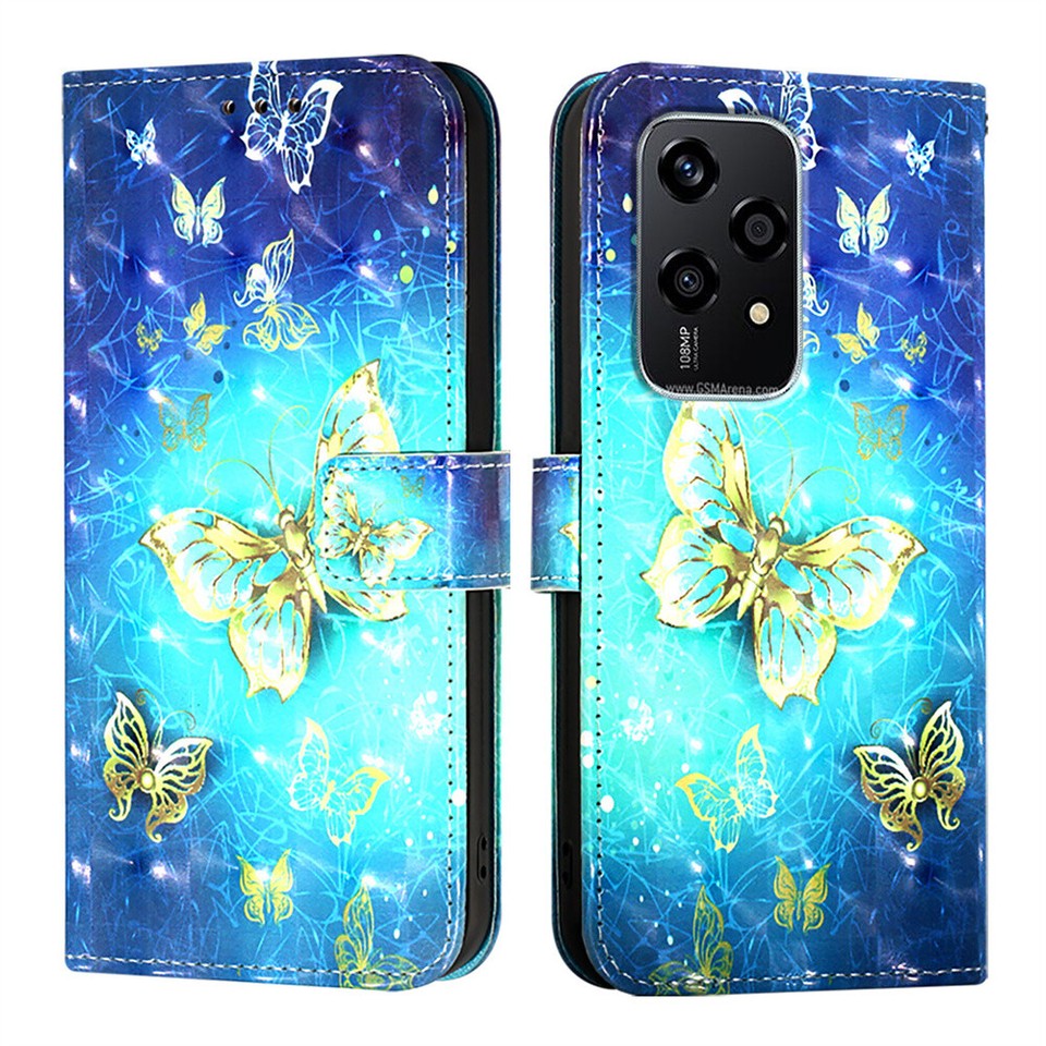 Case for Honor 200 Pro X6B Nova 12i 11 3D Painting Flip Wallet Stand ...