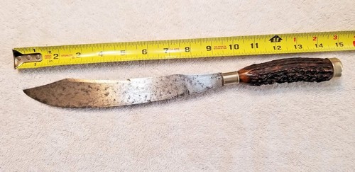 Vintage KNICKERBOCKER MANUFACTURING Co. Stag Handle Carving Knife 9" | eBay