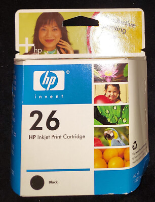 Genuine HP 26 Inkjet Print Cartridge 51626A Black Ink New Sealed | eBay