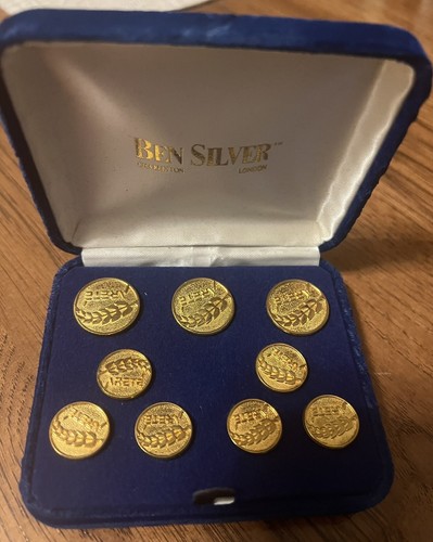 University School Crest ARETE Ben Silver Sew-On Blazer Buttons NEW GOLD ...