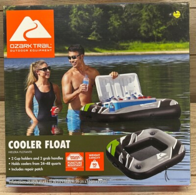 NEW Ozark Trail Inflatable Cooler Float with 2 Cup Holders 90lbs Weight ...