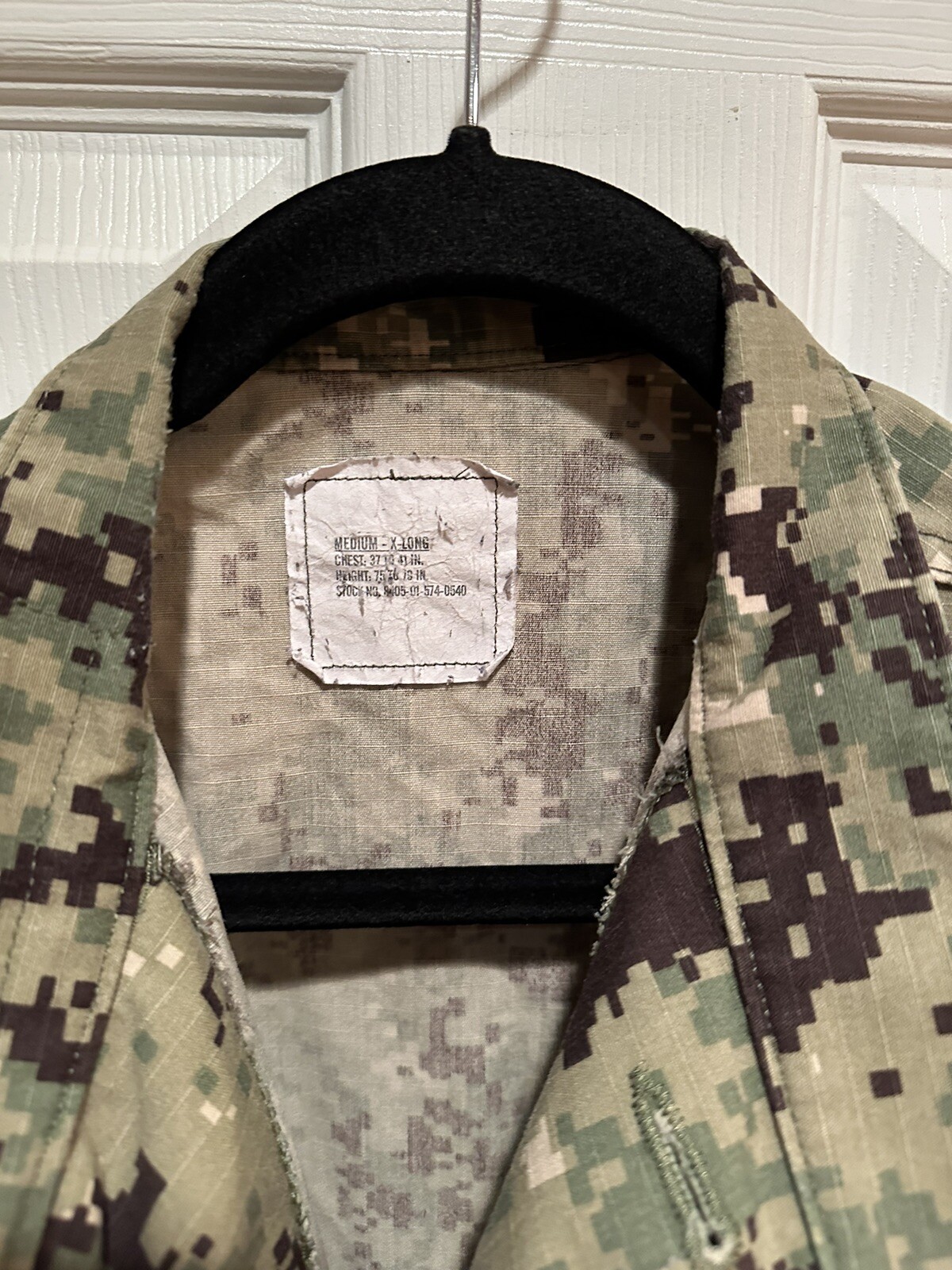 US Navy USN NWU Type III Working Uniform Blouse Jacket Medium X-Long ...