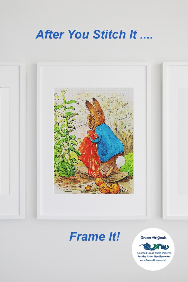 Mama Bunny Hugs Peter Rabbit by Beatrix Potter Counted Cross Stitch ...