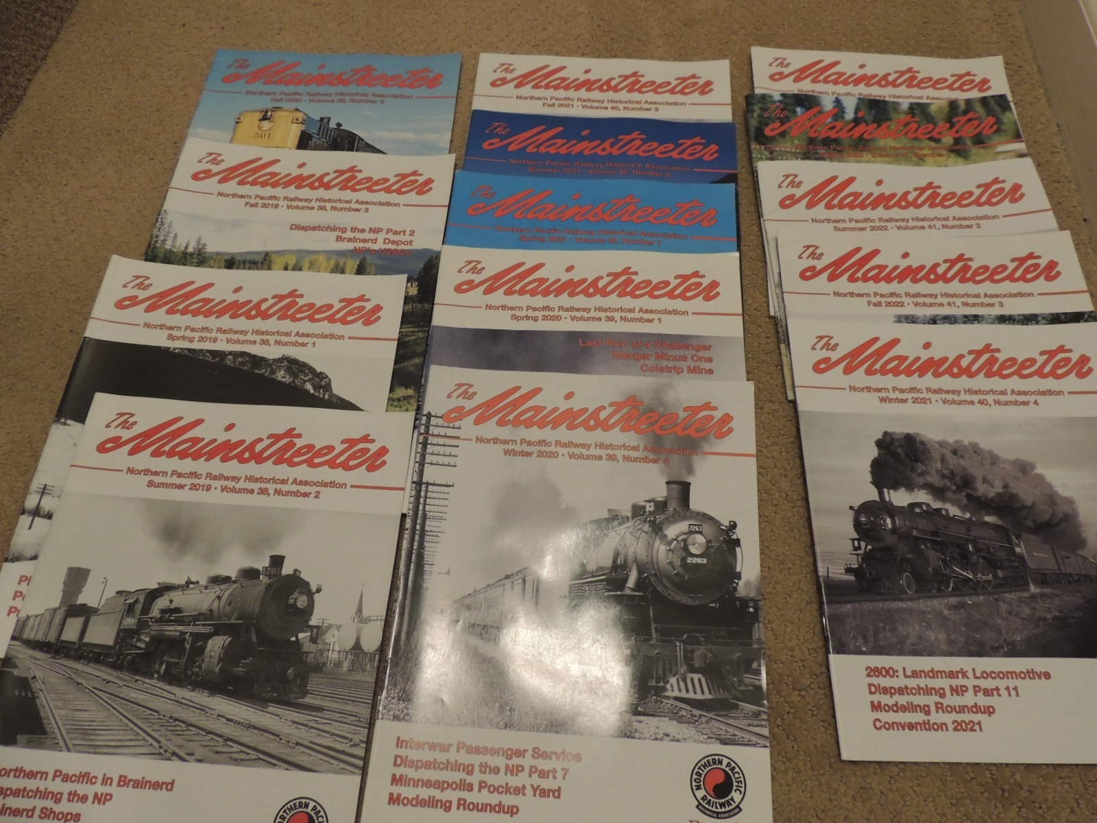 Lot (15) The Mainstreeter Northern Pacific Hist Assoc. Vol 38-41 ...