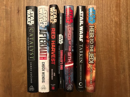 Lot Of 7 Star Wars Hardcover books including TARKIN and RED HARVEST ...