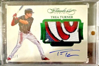 2017 PANINI FLAWLESS TREA TURNER 3 COLOR LOGO AUTO PATCH /5 | eBay