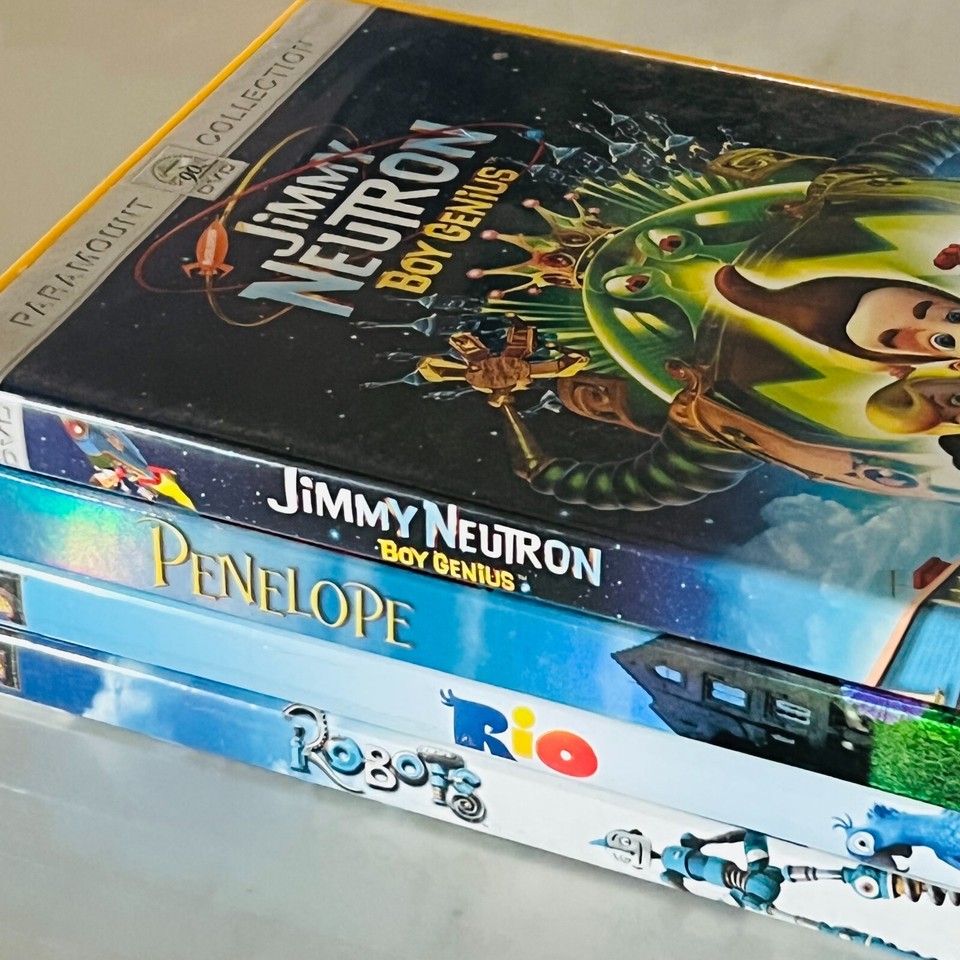 Lot of 4 Movies - DVD - Rio - Robots - Jimmy Neutron Boy Genius ...