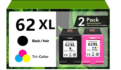 62xl 62 xl 62 Ink Cartridges Twin Pack for HP 62 Ink Cartridges t | eBay UK