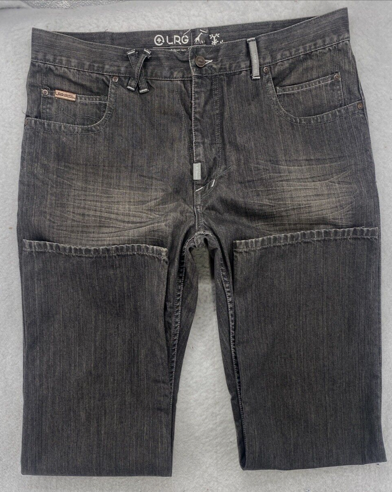 LRG Lifted Research Group Jeans Men 38x34 Relaxed Faded Black Denim ...