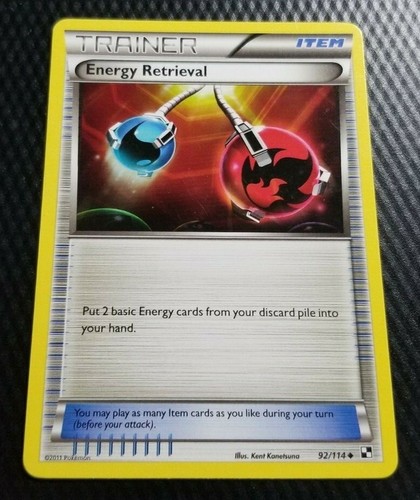 2011 Black & White TCG TRAINER ITEM ENERGY RETRIEVAL Pokemon Nintendo ...