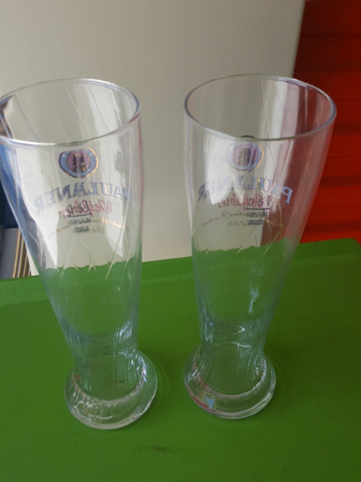 German Beer Glasses 2 Paulaner Weissbier Glasses 0.5 L - Original ...