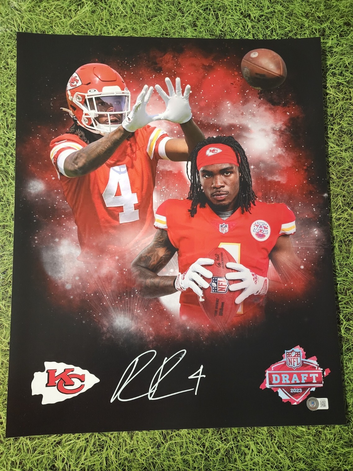 RASHEE RICE Kansas City Chiefs Autographed / Signed 16x20 Photo Beckett ...