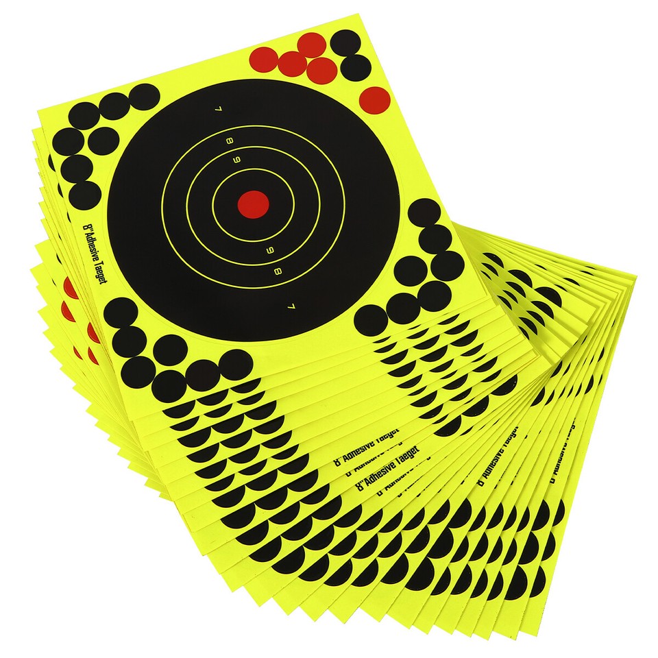 25-100 Packs Shooting Targets Splatter Gun Rifle Paper Target Adhesive ...
