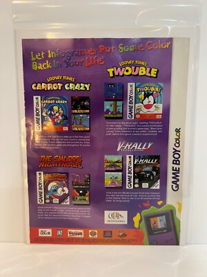Gameboy Color Video Game Magazine Ad - Nintendo - Looney Tunes - Smurfs ...