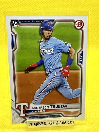 2021 TOPPS BOWMAN - ANDERSON TEJEDA / TEXAS RANGERS RC / ROOKIE CARD ...