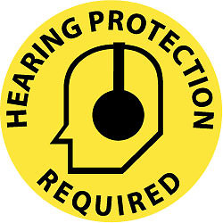 NMC Hearing Protection Required, Anti-Skid Pressure-Sensitive Vinyl ...