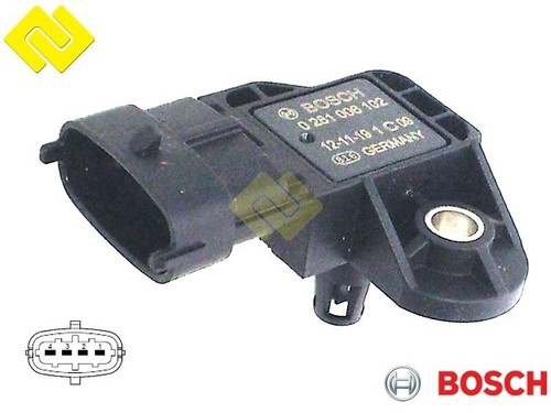 BOSCH 0281006102 ,INTAKE MANIFOLD PRESSURE SENSOR MAP ,504372225 ...