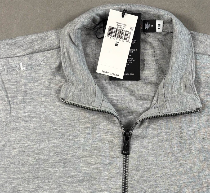 RLX Ralph Lauren Jacket Gray Full Zip Mock Neck Golf Athletic Men’s M ...
